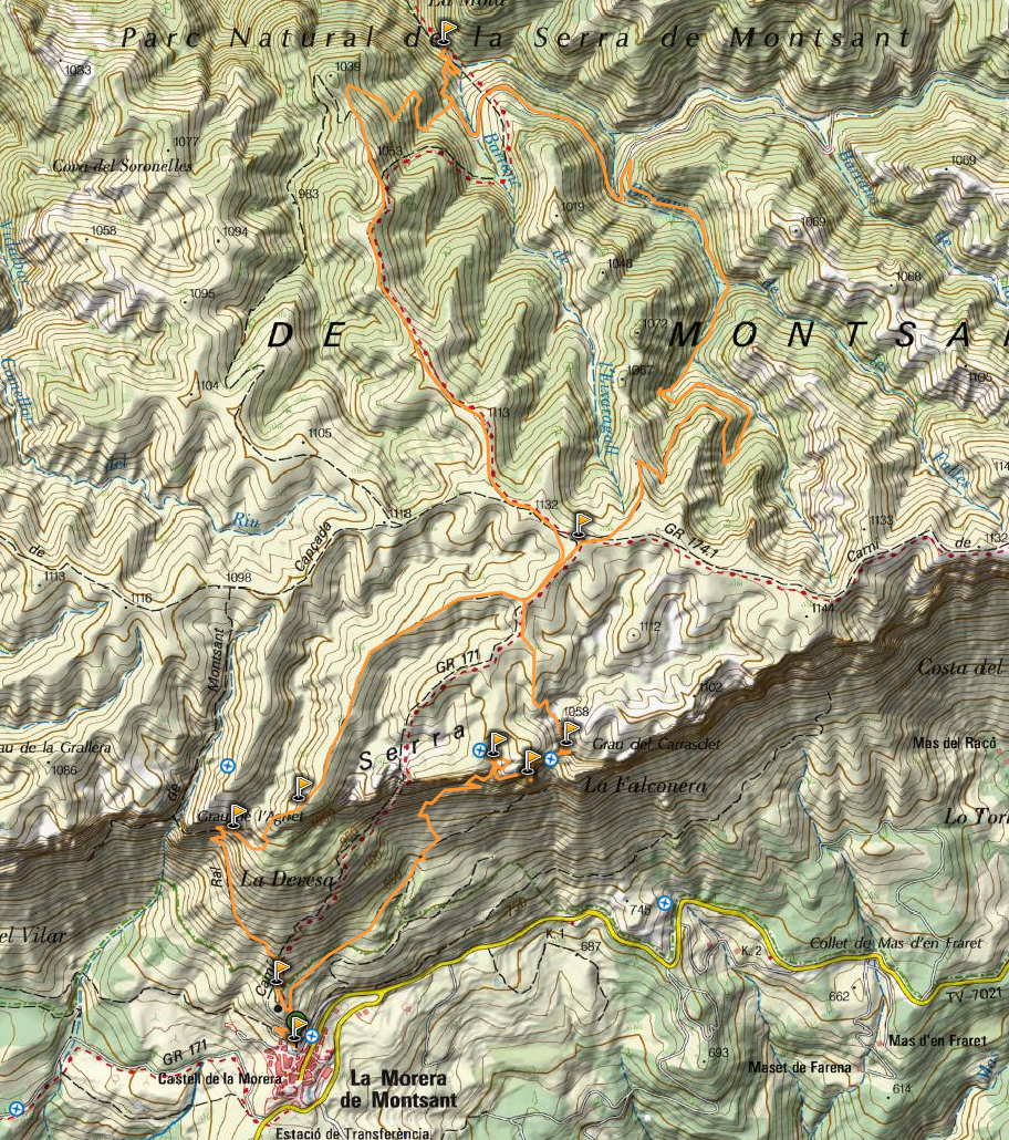 Plànol de l'Institut Cartogràfic de Catalunya