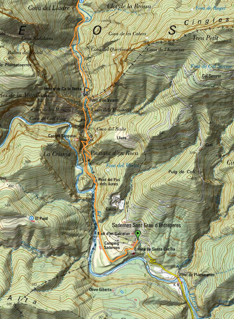 Plànol de l'Institut Cartogràfic de Catalunya