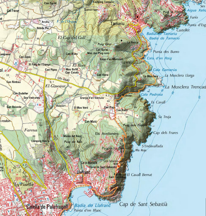 Plànol de l'Institut Cartogràfic de Catalunya